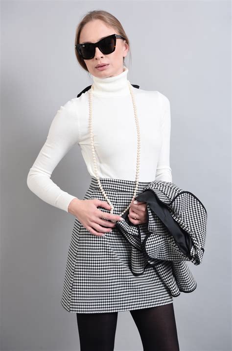 Fusta Pepit Cu Talie Inalta Poema