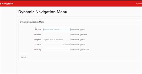 how to create dynamic navigation menu in oracle apex ontoor solutions
