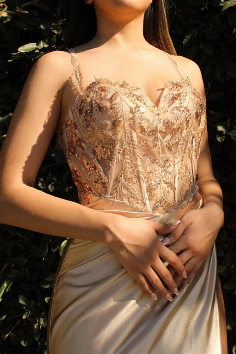 Dusty Blue Cinderella Divine S412 Long Sexy Spaghetti Strap Prom Dress