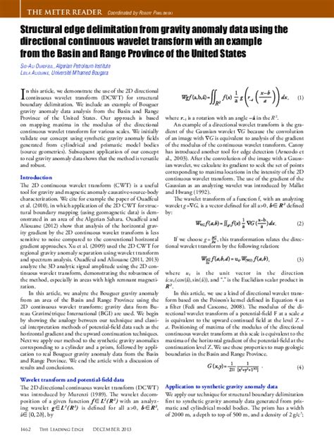 pdf structural edge delimitation from gravity anomaly data using the