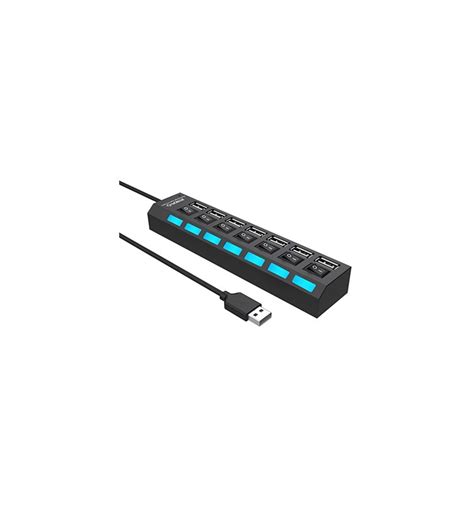 Hub Usb 20 7 Puertos Con Switchs Pc Laptop Windows Computadoras