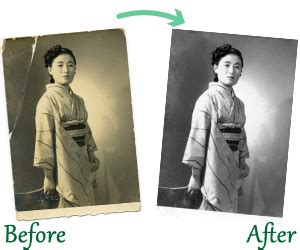 昔のお写真の修復 井上写真館