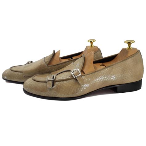Mocassin à Double Boucle Pour Homme Beige Venezia