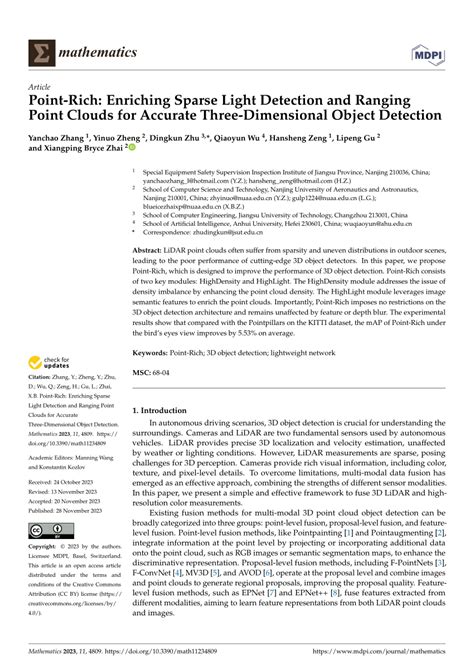 pdf point rich enriching sparse light detection and ranging point