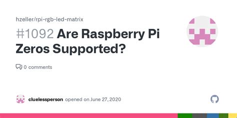 Are Raspberry Pi Zeros Supported Issue Hzeller Rpi Rgb Led Matrix GitHub