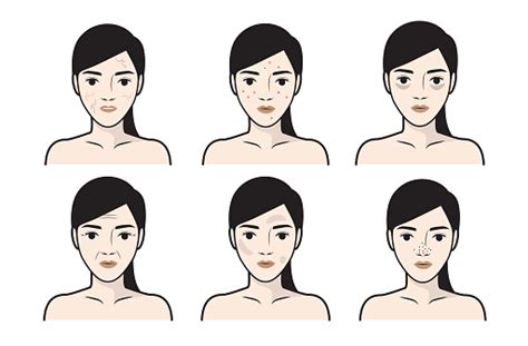 페이셜 케어 하는 방법을 단계별로 설명 합니다 벡터 일러스트입니다 건강관리와 의술에 대한 스톡 벡터 아트 및 기타 이미지