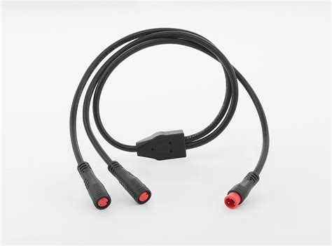 Amazon baluoqi 1T2 Yスプリッター 延長ワイヤー ジュレットタイプ 2ピンコネクター付き 自転車ヘッドライトケーブル