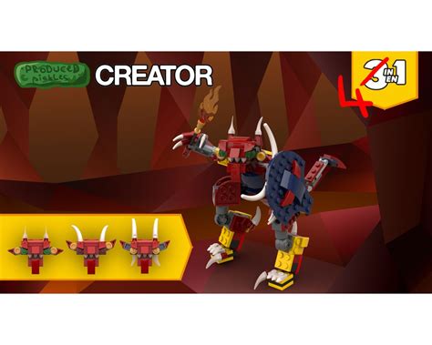 Lego Moc 37517 Demon Alternative Build On 3 1 Fire Dragon Creator