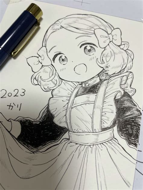 「コミティアで原画でも売るかと思って古の道具を引っ張り出して描いてみたけど意外に大変だな」かりの漫画