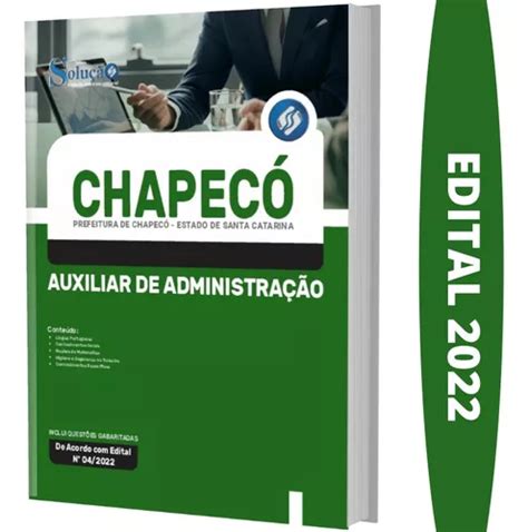Apostila Auxiliar De Administração Prefeitura Chapecó Sc Mercadolivre