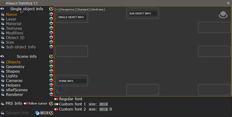 Miauus Statistica Miauu S Scripts Tools For 3ds Max