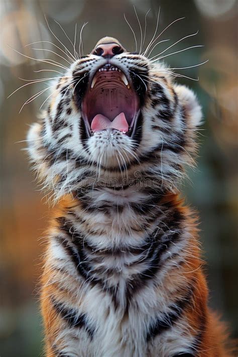 Ai Generated Illustration Of A Portrait Of A Bengal Tiger Cub Stock