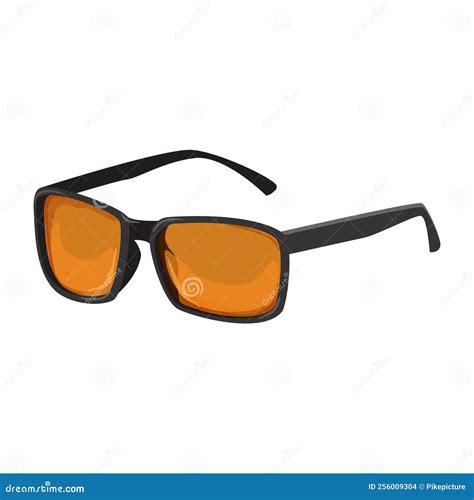 Business Computer Glasses Cartoon Vector Illustration Stock Vector