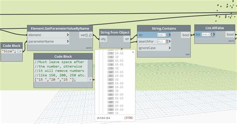 Stringcontains Node Search For Modifications Revit Dynamo