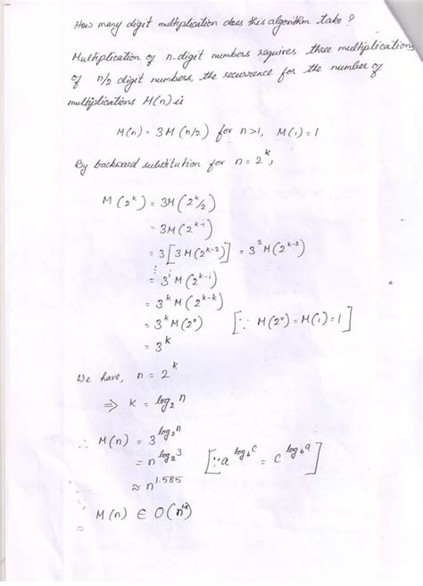 Multiplication Of Integers Strassens Matrix Multiplication Subi Notes