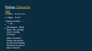 Lecture About Python Introduction Variables Ppt