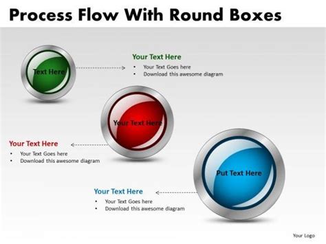 Structure Process Flow With Round Boxes PowerPoint Slides And Ppt Diagram Templates