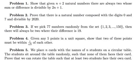 Solved Problem 1 Show That Given N 2 Natural Numbers