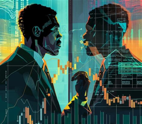 Premium Photo Trader Dealing With Dynamic Data Analysis And Market