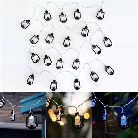 Mini Lantern String Lights Black Lantern String Lights