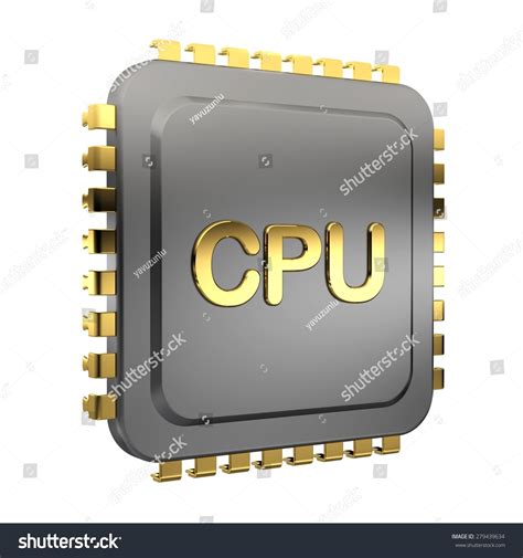 Processor Unit Concept Isolated On White Stock Illustration Shutterstock