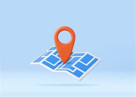 3d Locator Mark On Map Royalty Free Vector Image