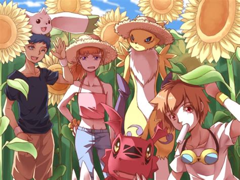 Renamon Terriermon Makino Ruki Guilmon Matsuda Takato And More Digimon And More Drawn