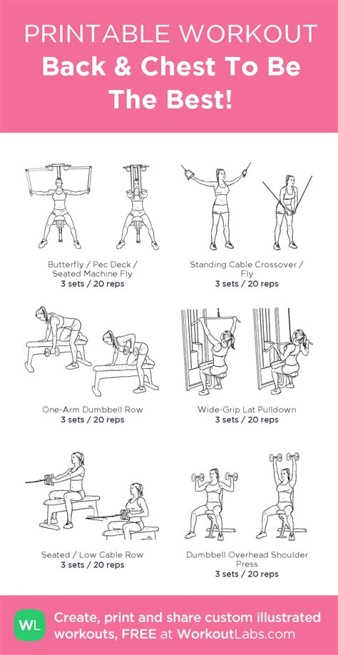 Back Chest To Be The Best Workout Labs Gym Workout Plan For Women