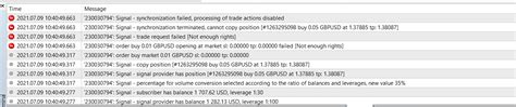 Trade Request Failed Not Enough Rights Trading Signals General
