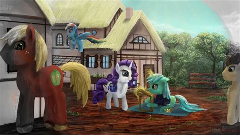 Background ponies Mayor Mare Big Mac Большой Макинтош Big