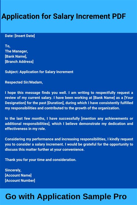 10 Application For Salary Increment Samples Applicationsamplepro Com