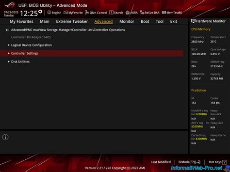 Configure Your Adaptec Raid 6405 Controller Via The Bios Of An Asus Rog Motherboard In Uefi Mode