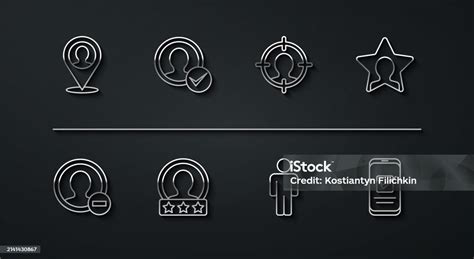 사람과 회선 위치 설정 계정 만들기 화면 헤드 헌팅 남자 사용자 스마트 폰 및 아이콘 벡터 Brand Name Smart Phone에 대한 스톡 벡터 아트 및 기타 이미지