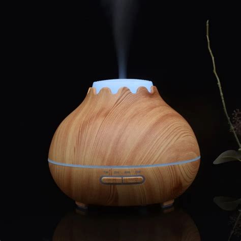 400ml Aroma Essential Oil Diffuser Ultrasonic Wood Grain Air Humidifier