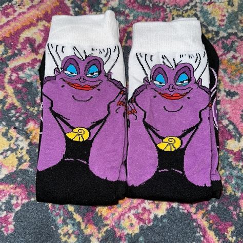 Disney Other 2 Disneys Ursula Cartoon Character Socks Poshmark