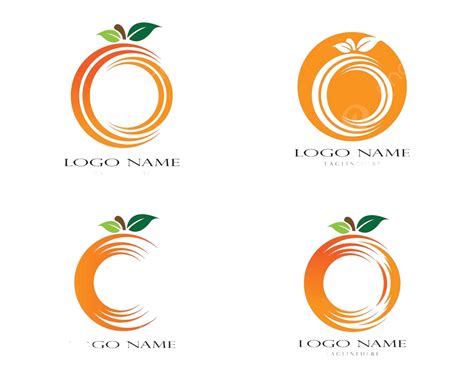 Orange Logo Design Circle Loop Grass Vector Circle Loop Grass Png