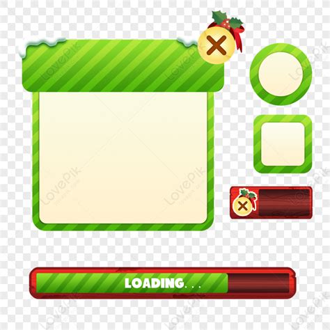 녹색 스트라이프 테두리 크리스마스 게임 테마 게임 Ui 녹색 일러스트 줄무늬 일러스트 테두리 일러스트 Png 일러스트 무료 다운로드 Lovepik