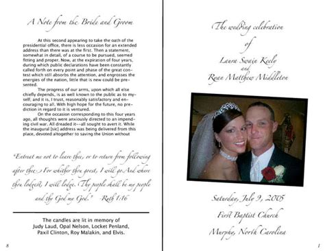 Detailed Wedding Program Booklet • Iworkcommunity