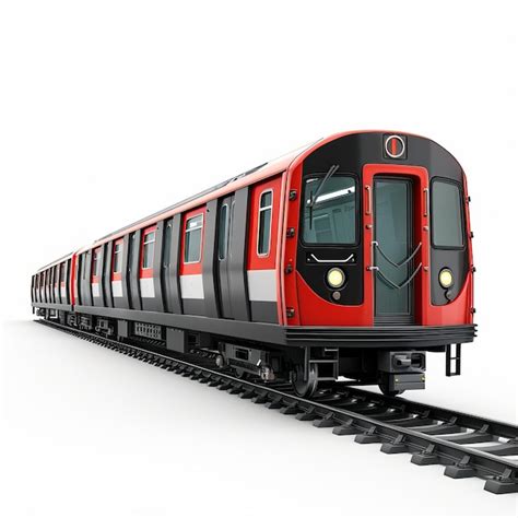 Magnificent Subway Train Isolated On White Background Premium Ai Generated Image