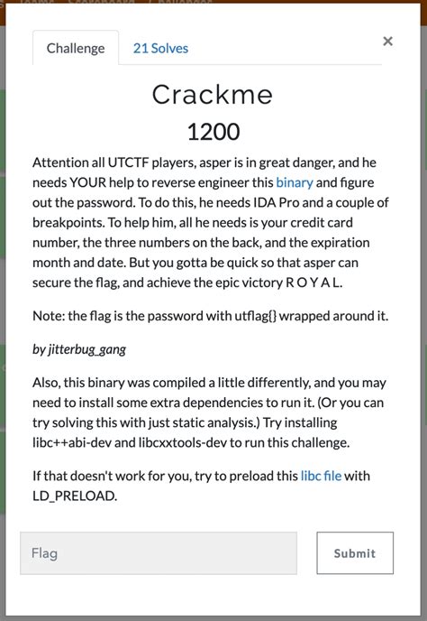 Utctf 2019 Crackme Osu Security Club