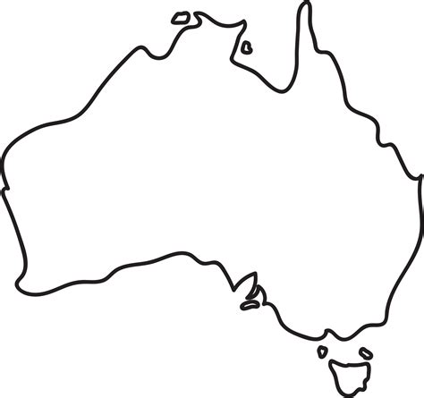 Doodle Freehand Outline Sketch Of Australia Map 10330687 Png
