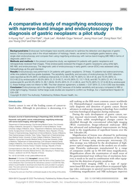 Pdf A Comparative Study Of Magnifying Endoscopy With Narrow Band