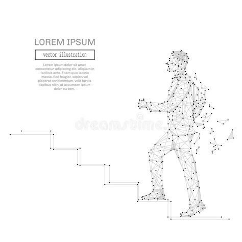 Escaleras De La Subida Del Hombre Ilustración Del Vector Ilustración