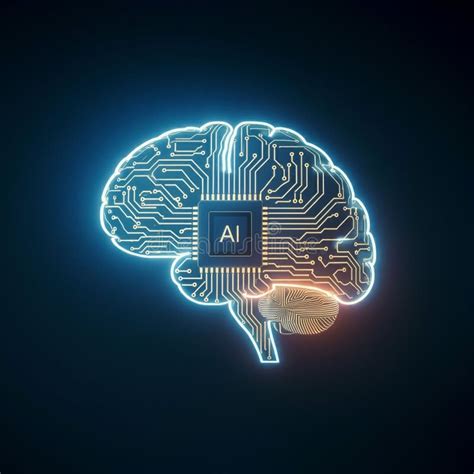 Brain Composed Of Binary Code Network Data Transmission Program Core And Artificial