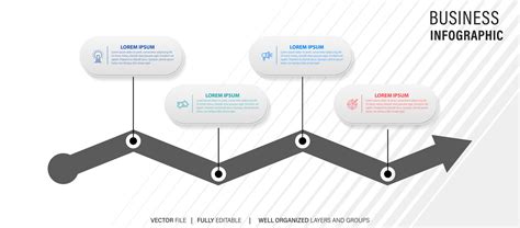 Circular Layout Diagram With 4 List Of Steps Circular Layout Diagram Infographic Element
