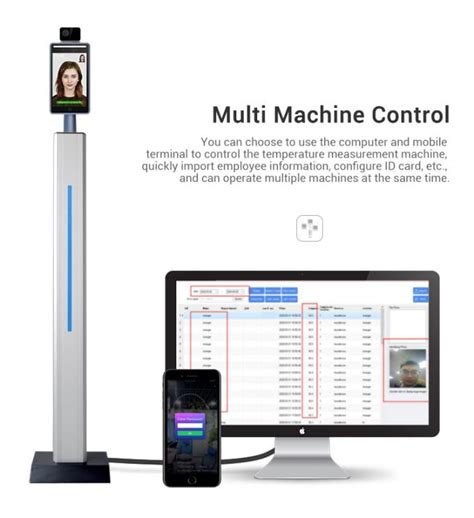 Wifi Non Contact Face Thermal Scanner Face Recognition Temperature Measurement System