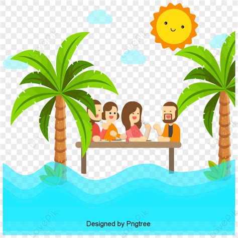 만화 일러스트 간단한 가족 여행 디자인 캐릭터 놀이 Png 일러스트 무료 다운로드 Lovepik
