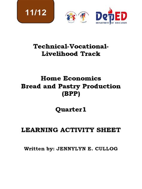 Bpp Q1 Lesson 1 Learning Activity Sheets Pdf Teaspoon Spoon