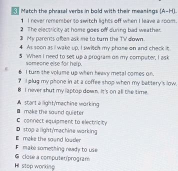 3 Match The Phrasal Verbs In Bold With Their StudyX