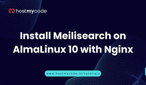 Install Meilisearch On Almalinux 10 With Nginx Hostmycode